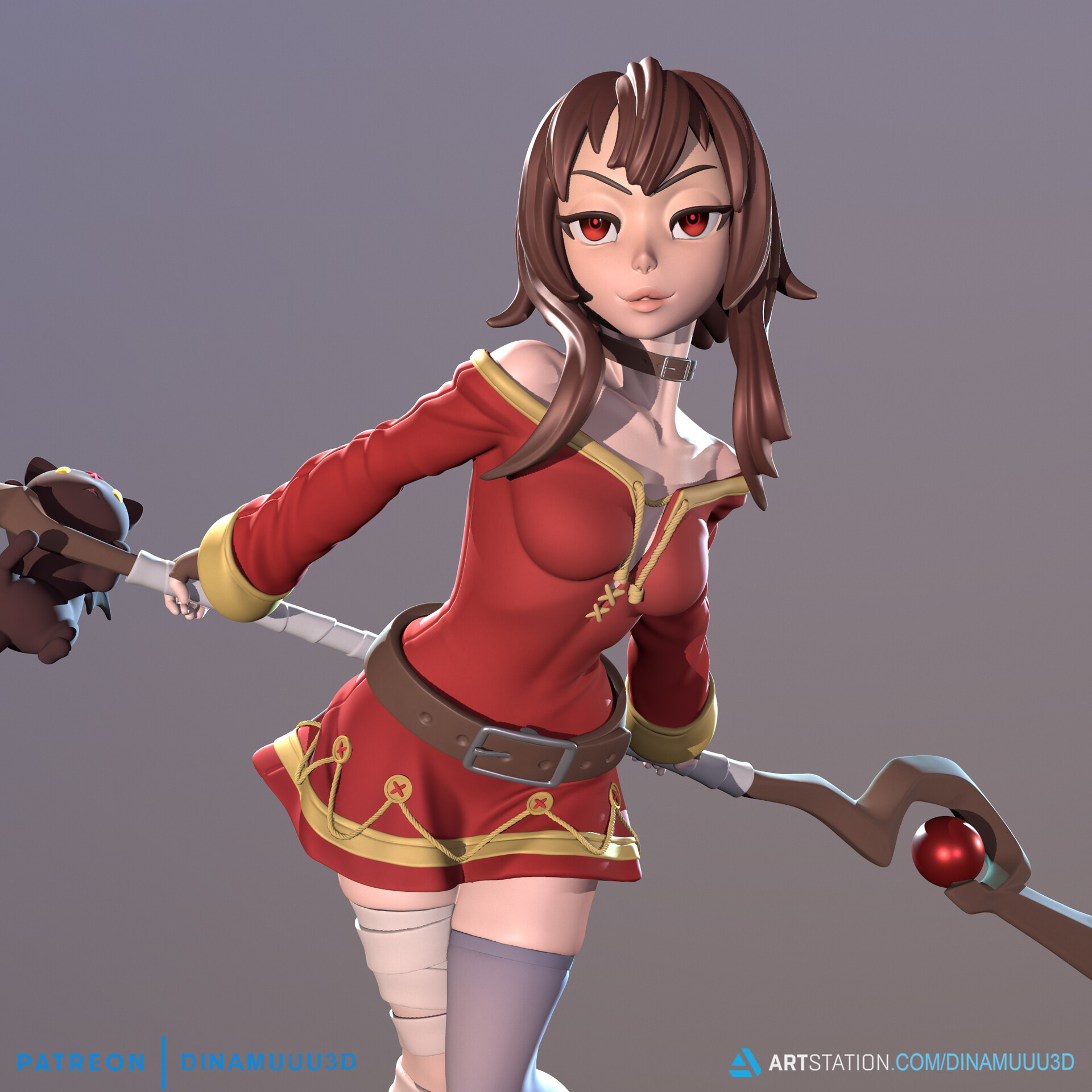 Dinamuuu 3D - Megumin and Chomusuke Main Version