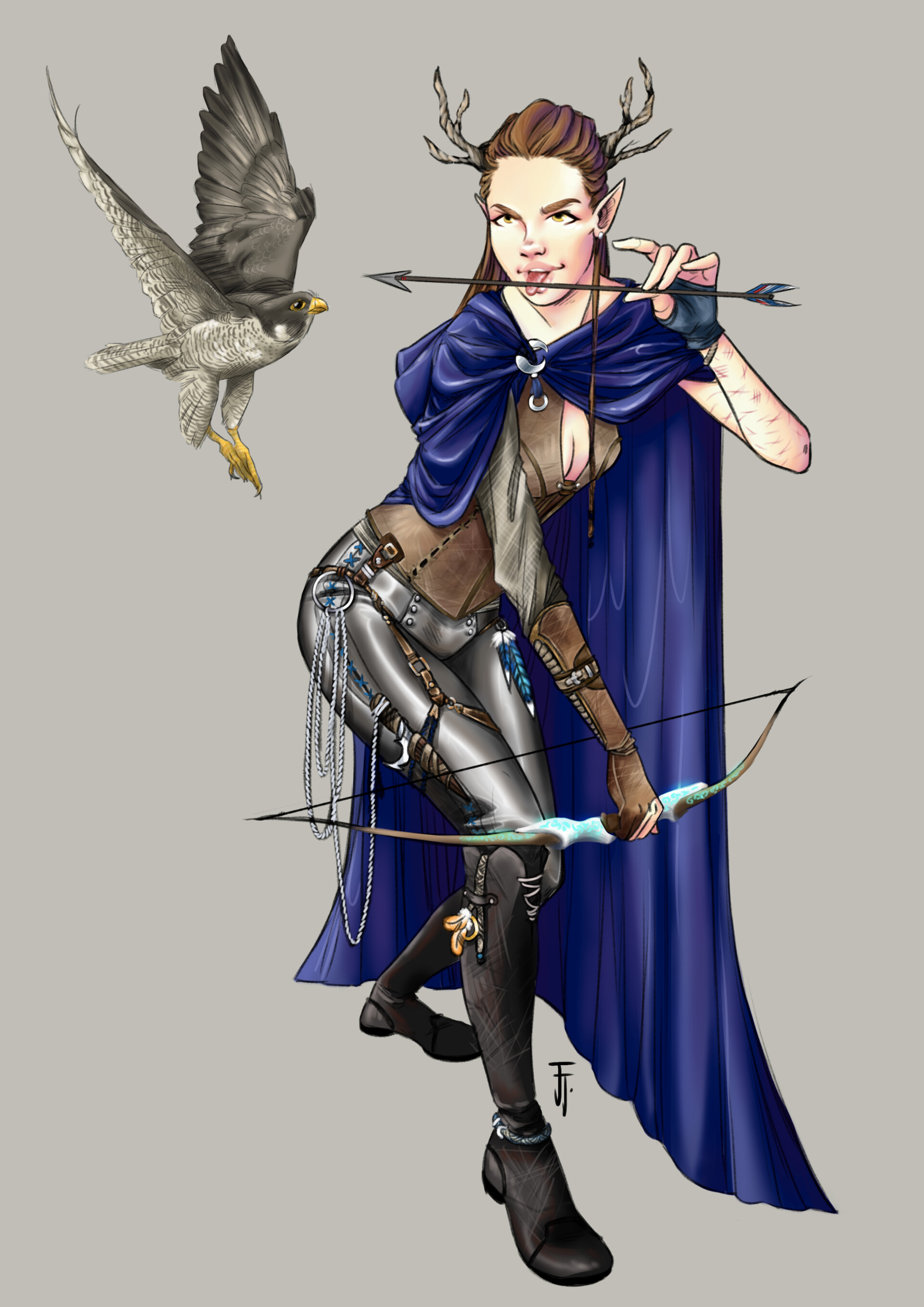 ArtStation - COMMISSIONED half elf ranger