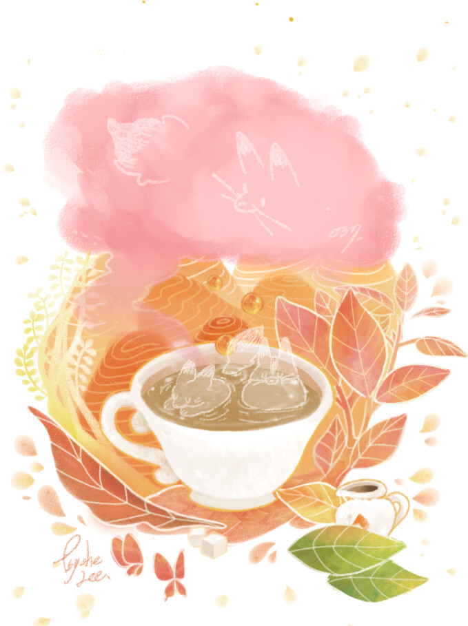 ArtStation - tea fox illustration