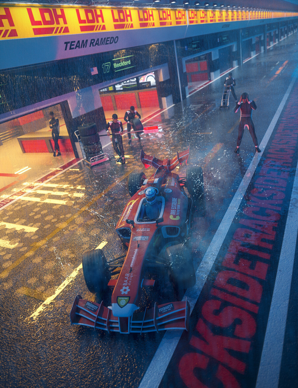 ArtStation - Pit Lane Garage & Poses