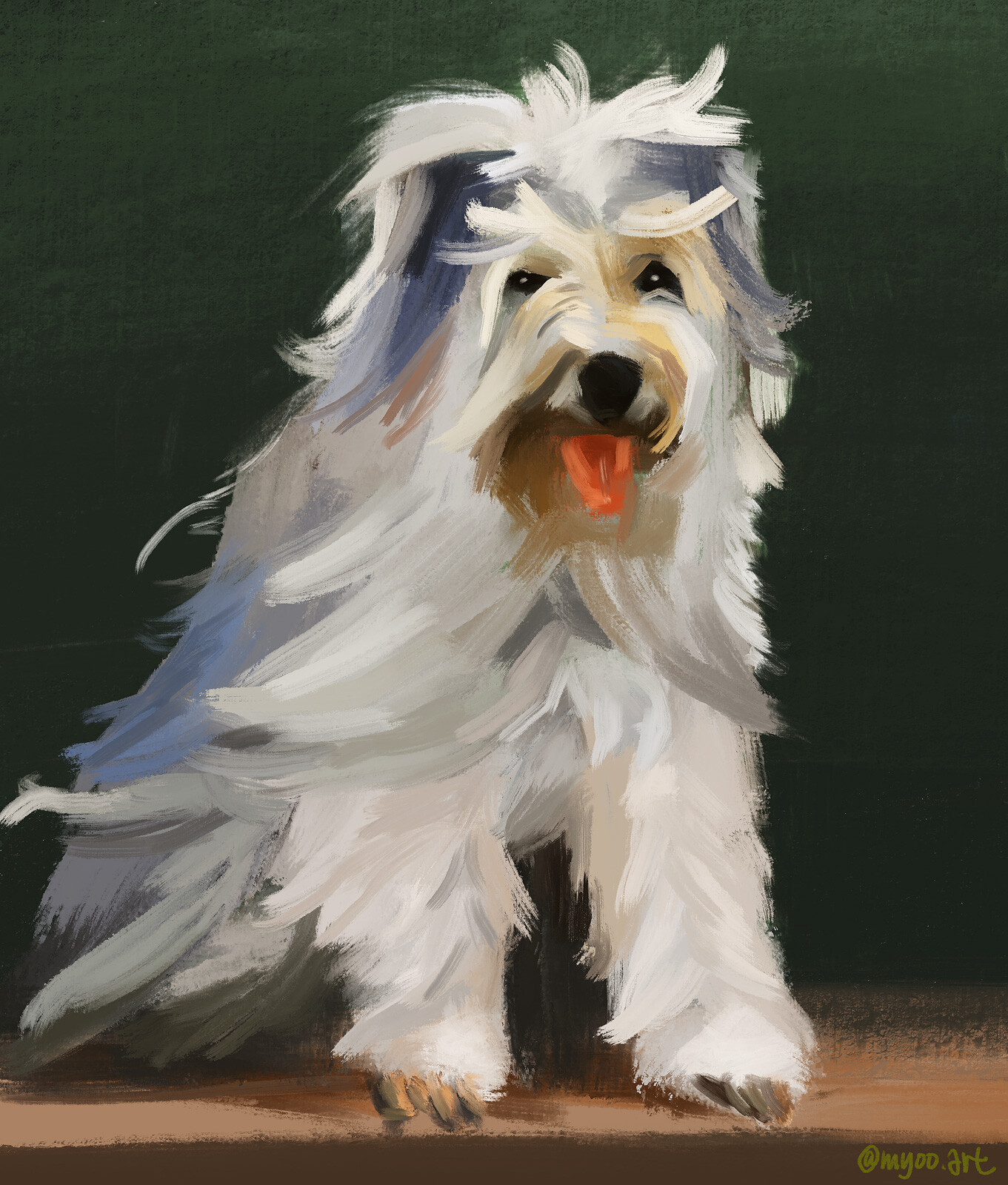 Min Yoo - Portrait of Sapsal dog