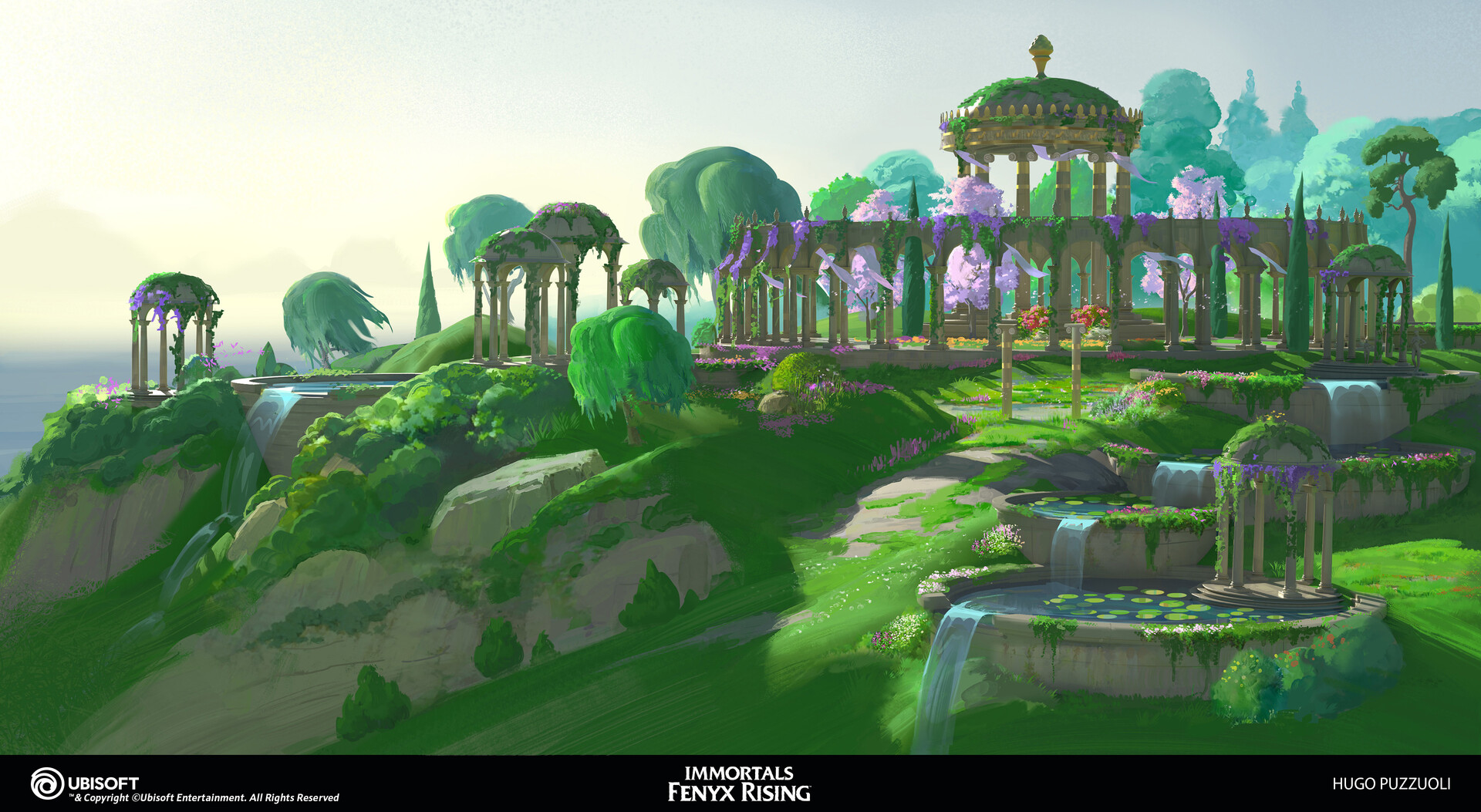 The valley of eternal Spring by Hugo Puzzuoli : r/ImaginaryGardens