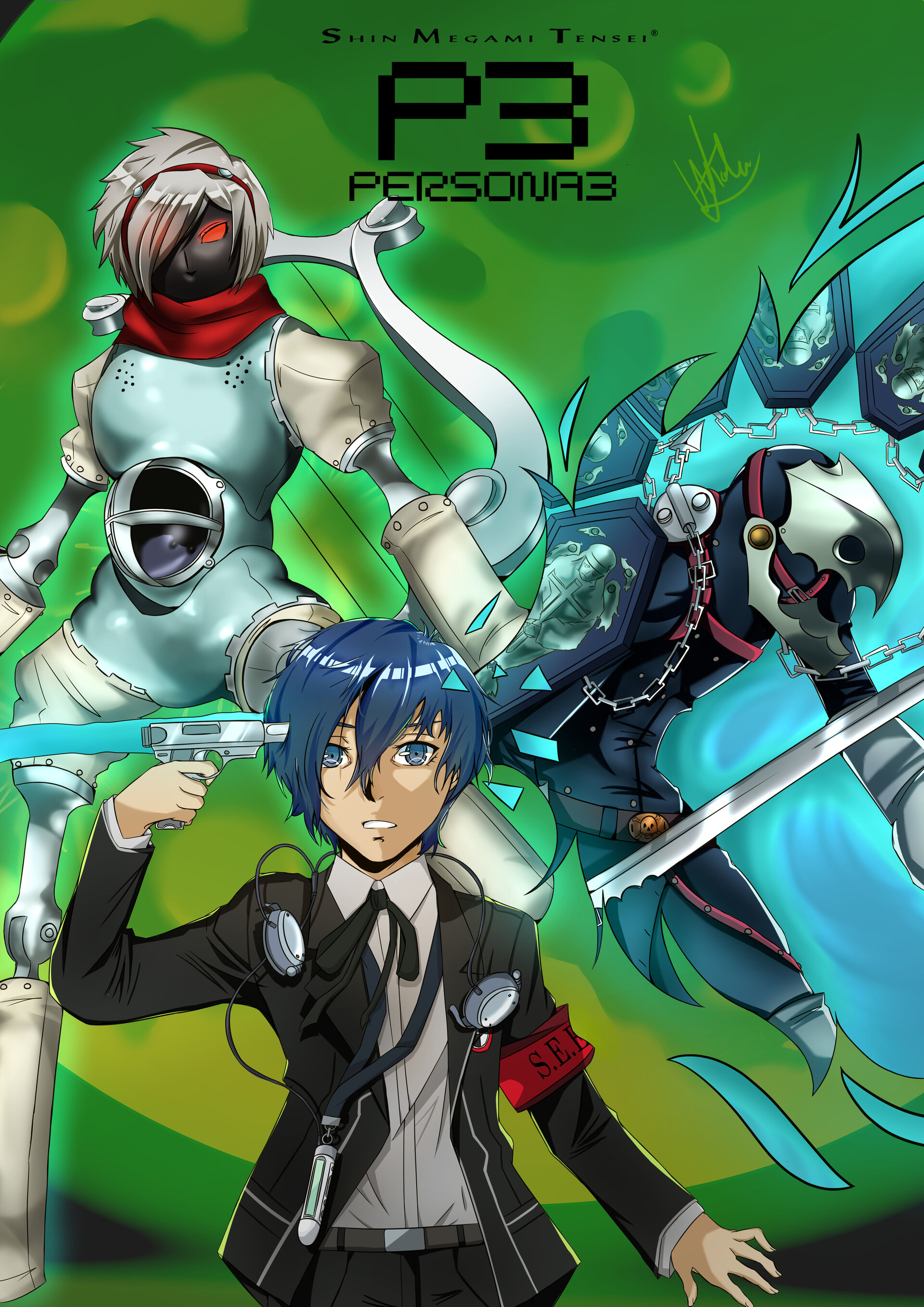 ArtStation - Makoto illustration [Persona 3]