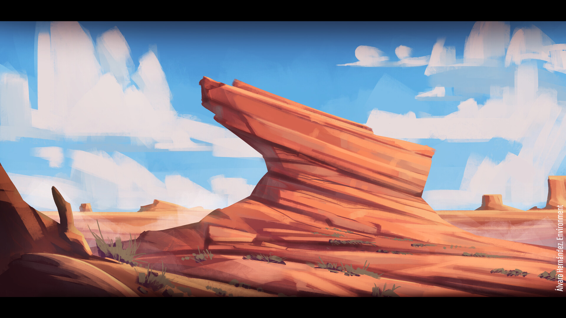 ArtStation - Desert Rock, Speedpaint. Tutorial