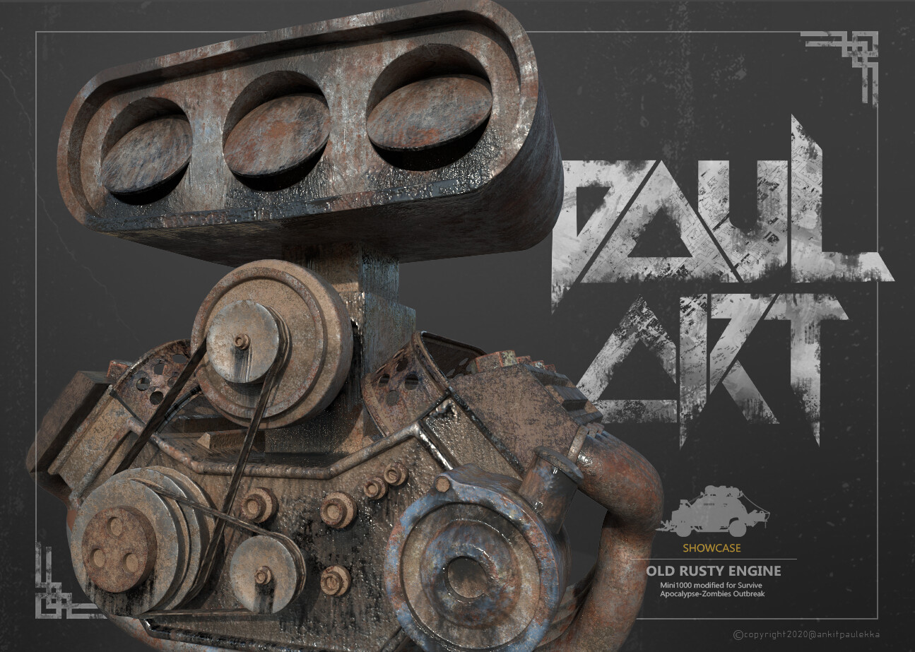 ArtStation - OLD V8 ENGINE 3D