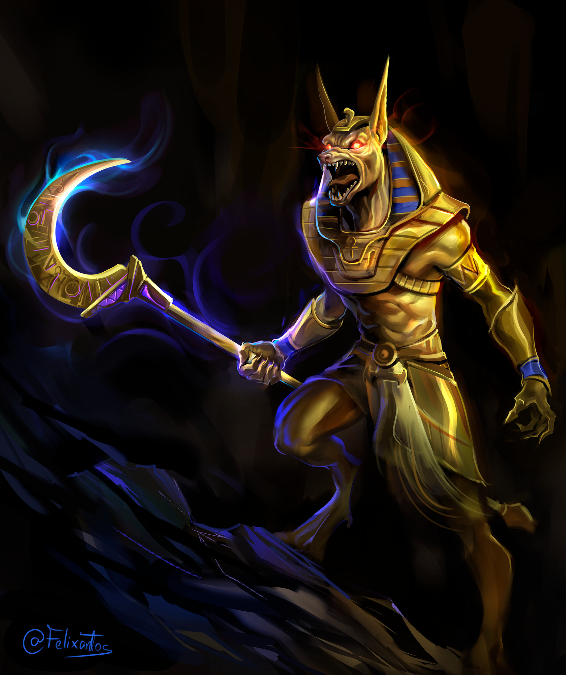 ArtStation - God Anubis / Egyptian God