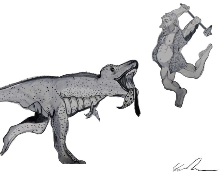 ArtStation - Inktober 2020 Primal: Barney Vs Barney