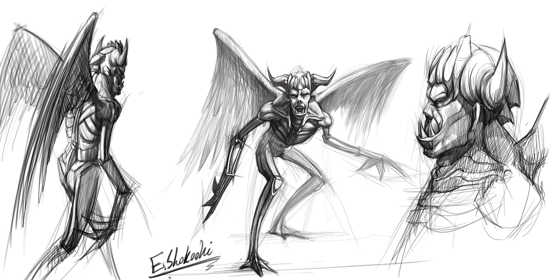 Evil Creature Sketches