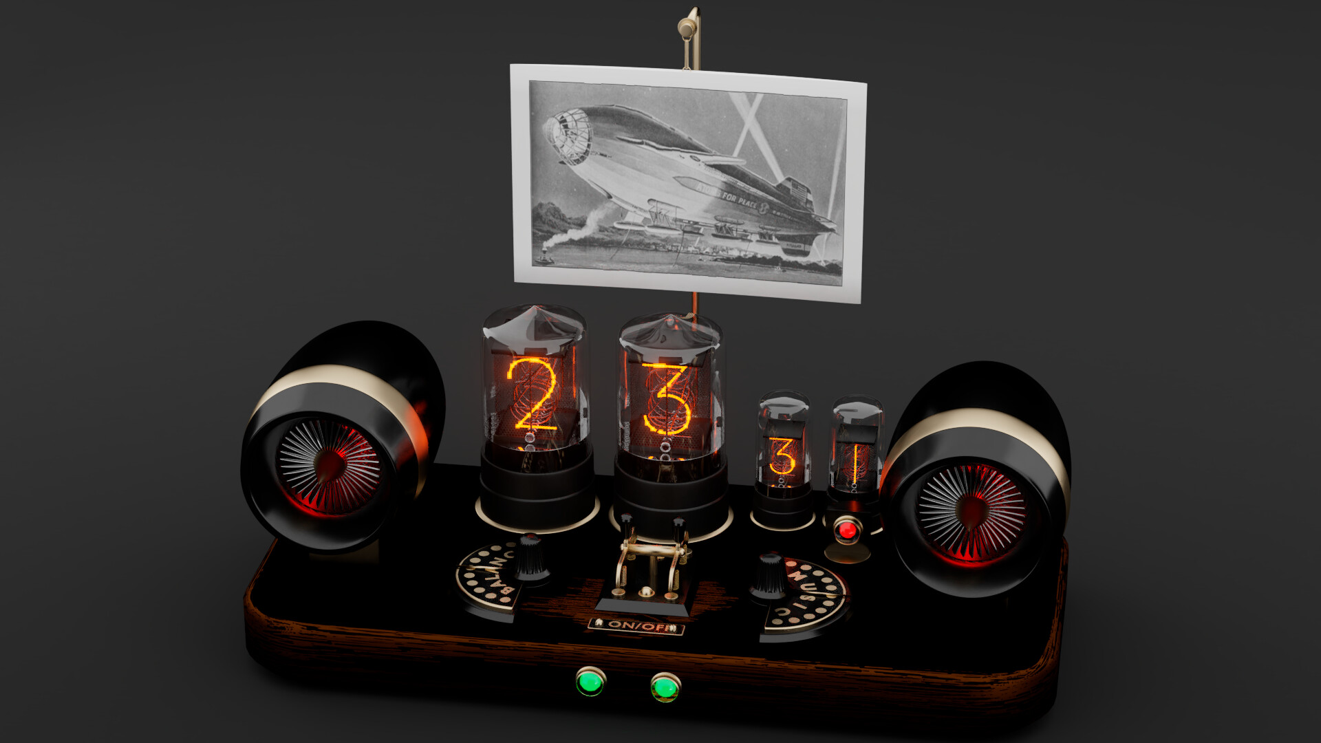 ArtStation - Steampunk lamp clock