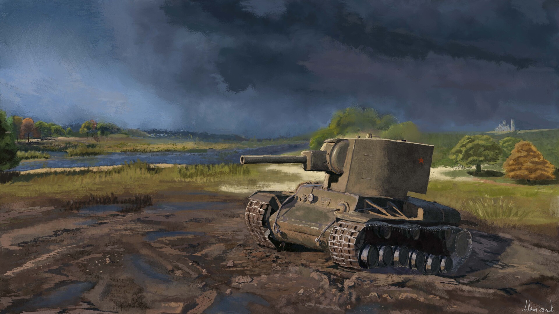 ArtStation - KV-2 Painting, Adam Szarek