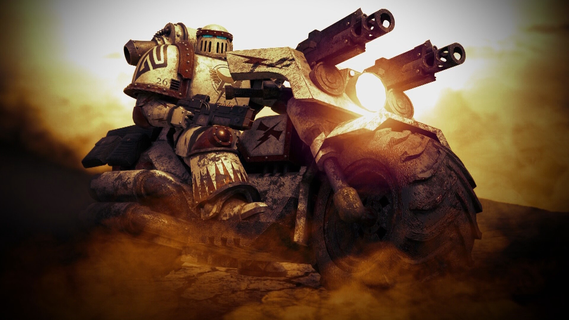 ArtStation - White Scars Legionnaire on assault bike