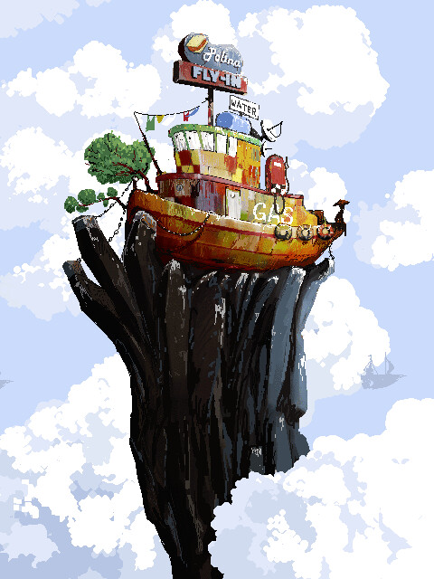 ArtStation - Waiting for visitors (animated version)