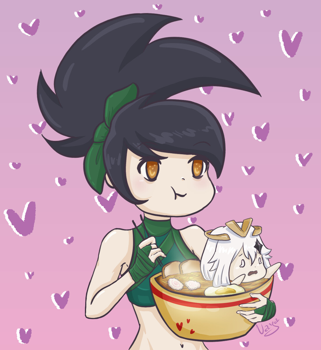 ArtStation - Akali eats emergency food