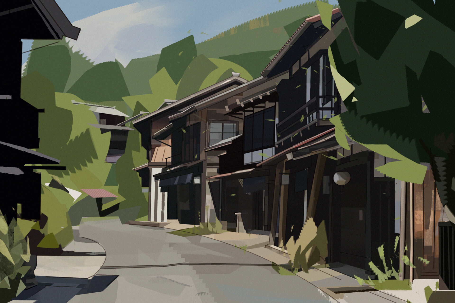 ArtStation - Japanese countryside