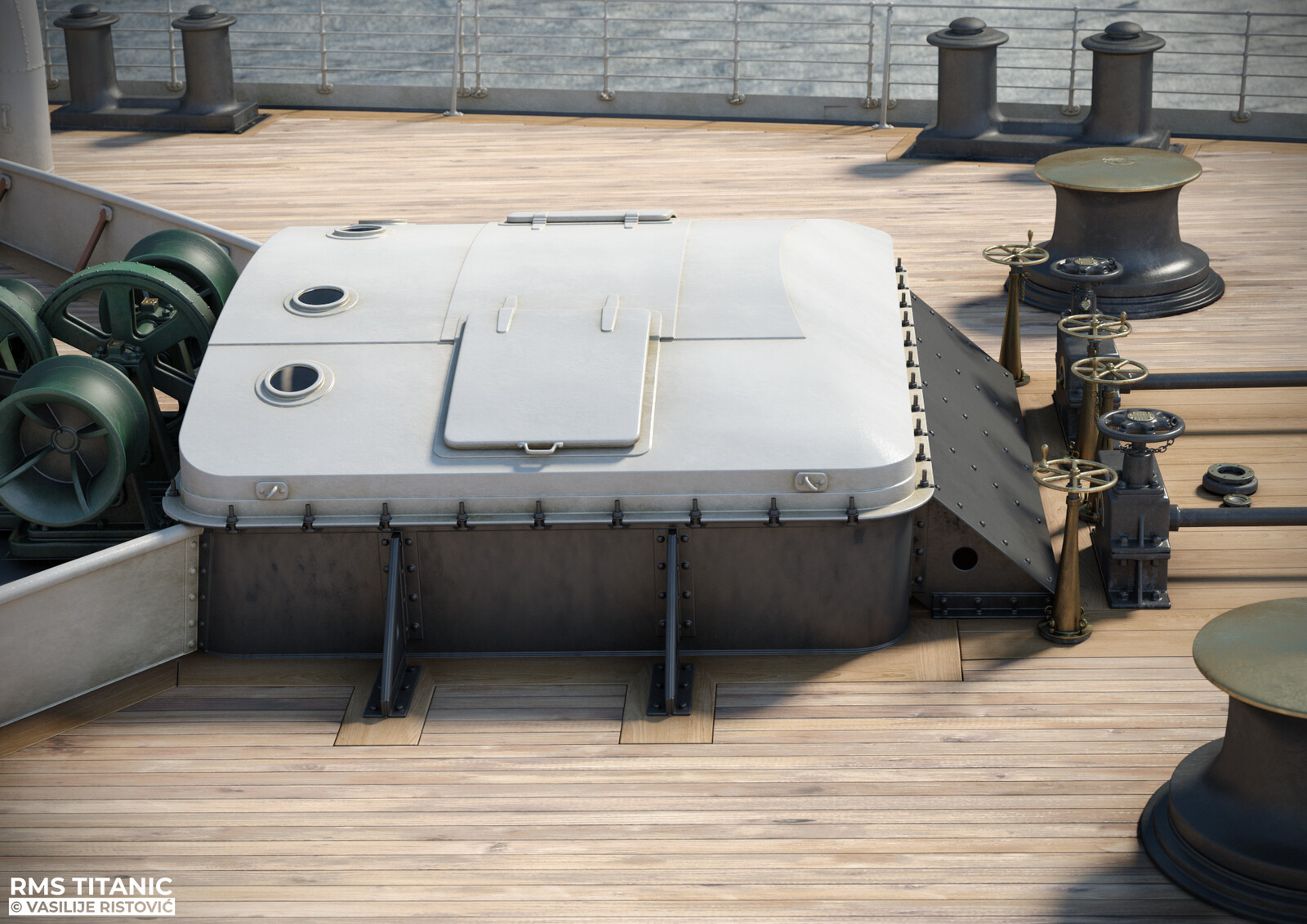 Vasilije Ristovic - RMS Titanic - Various Closeups of the bow area