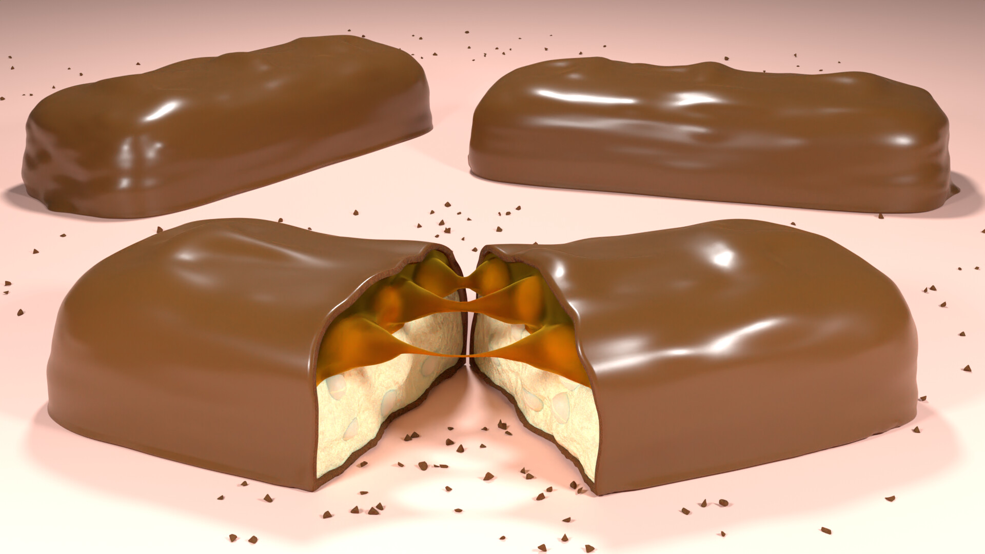 ArtStation - Chocolate Candy Sweet Snickers Nuts