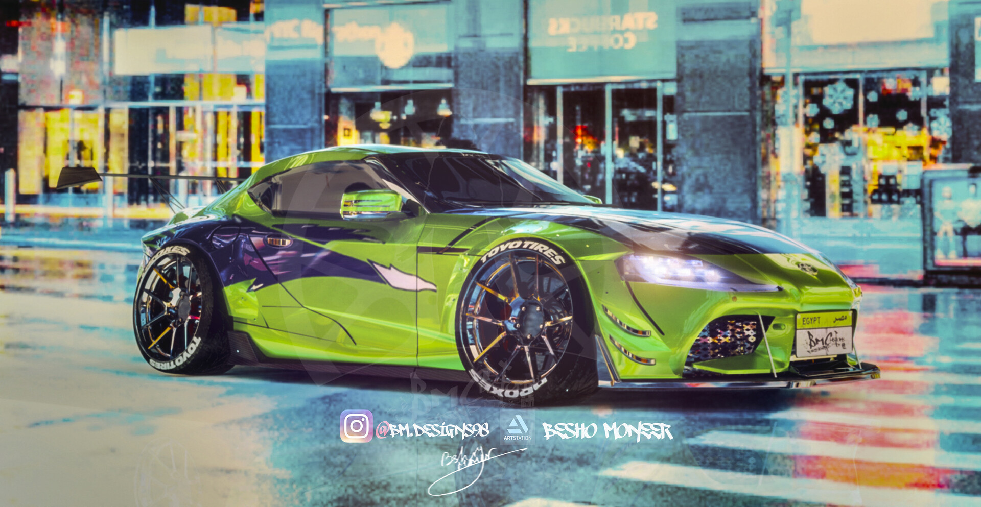 Toyota Supra Fast And Furious Green