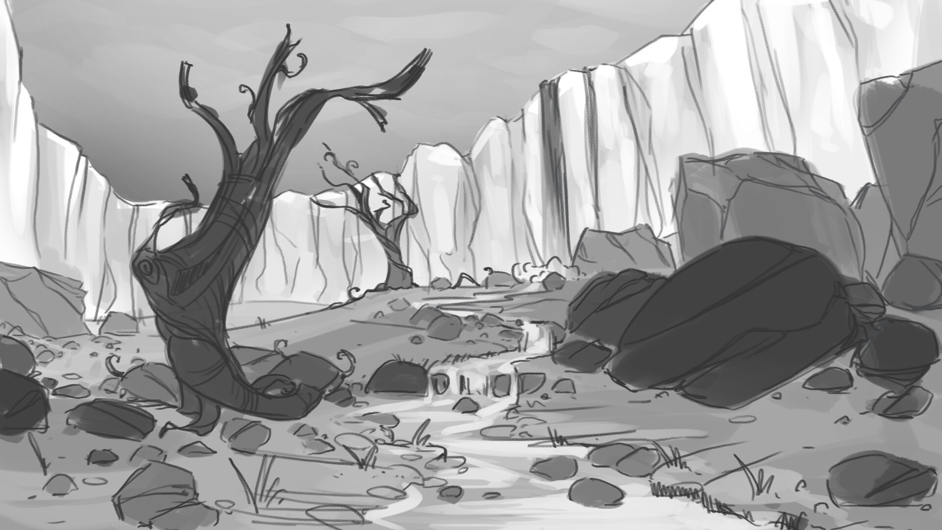 ArtStation - Ice Age Environment Sketches