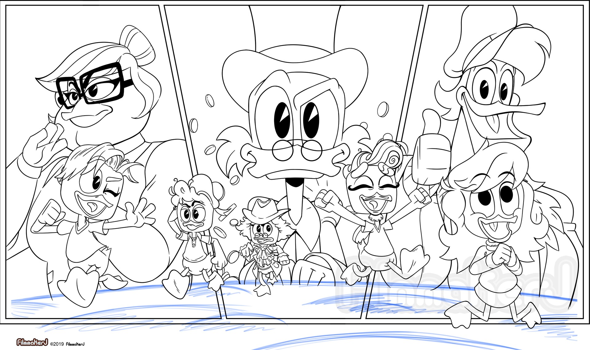 duck tales coloring sheet