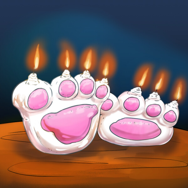 ArtStation - Cat Paw Candle