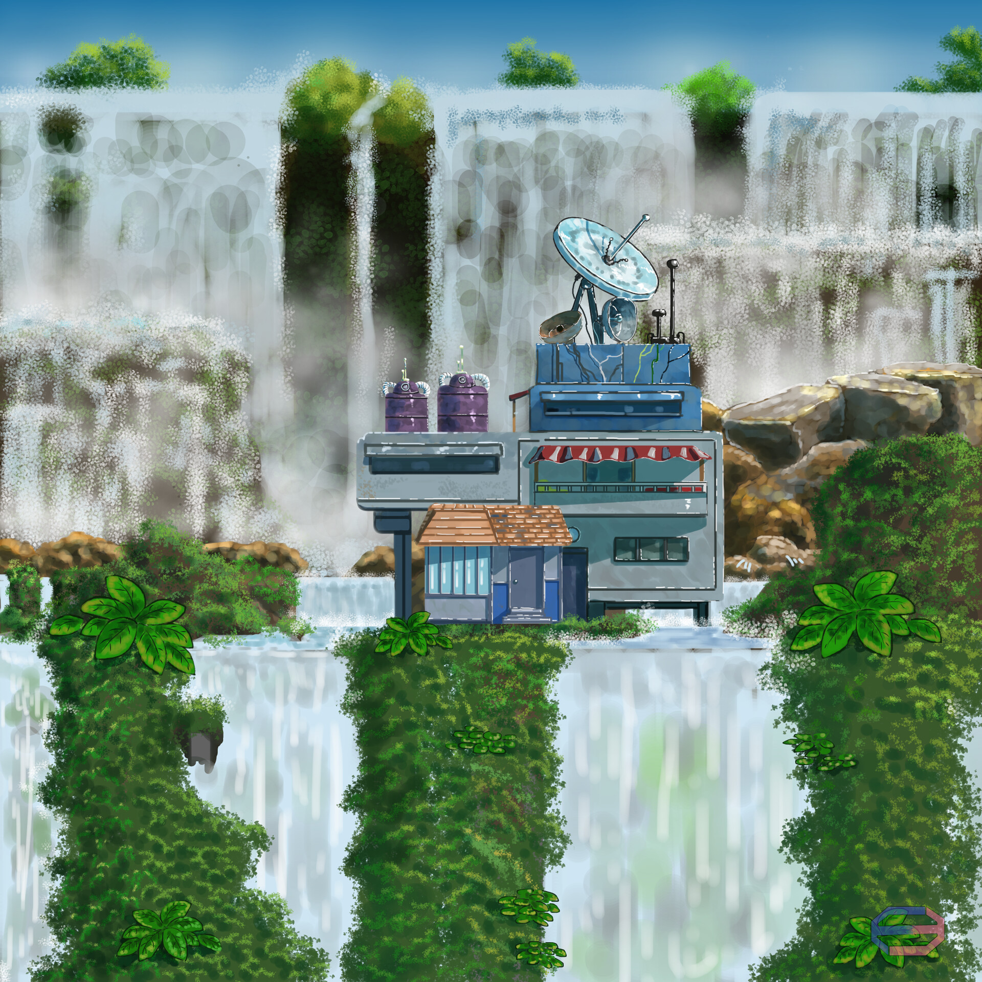 ArtStation - Waterfall Base