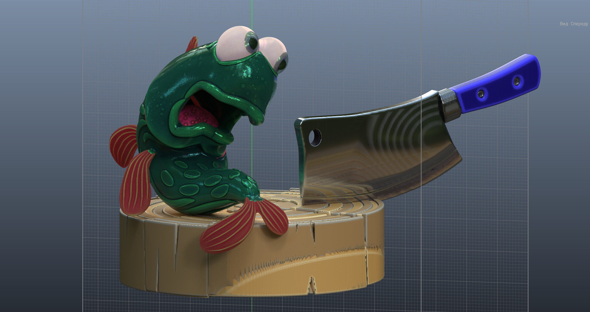 ArtStation - Frightened fish