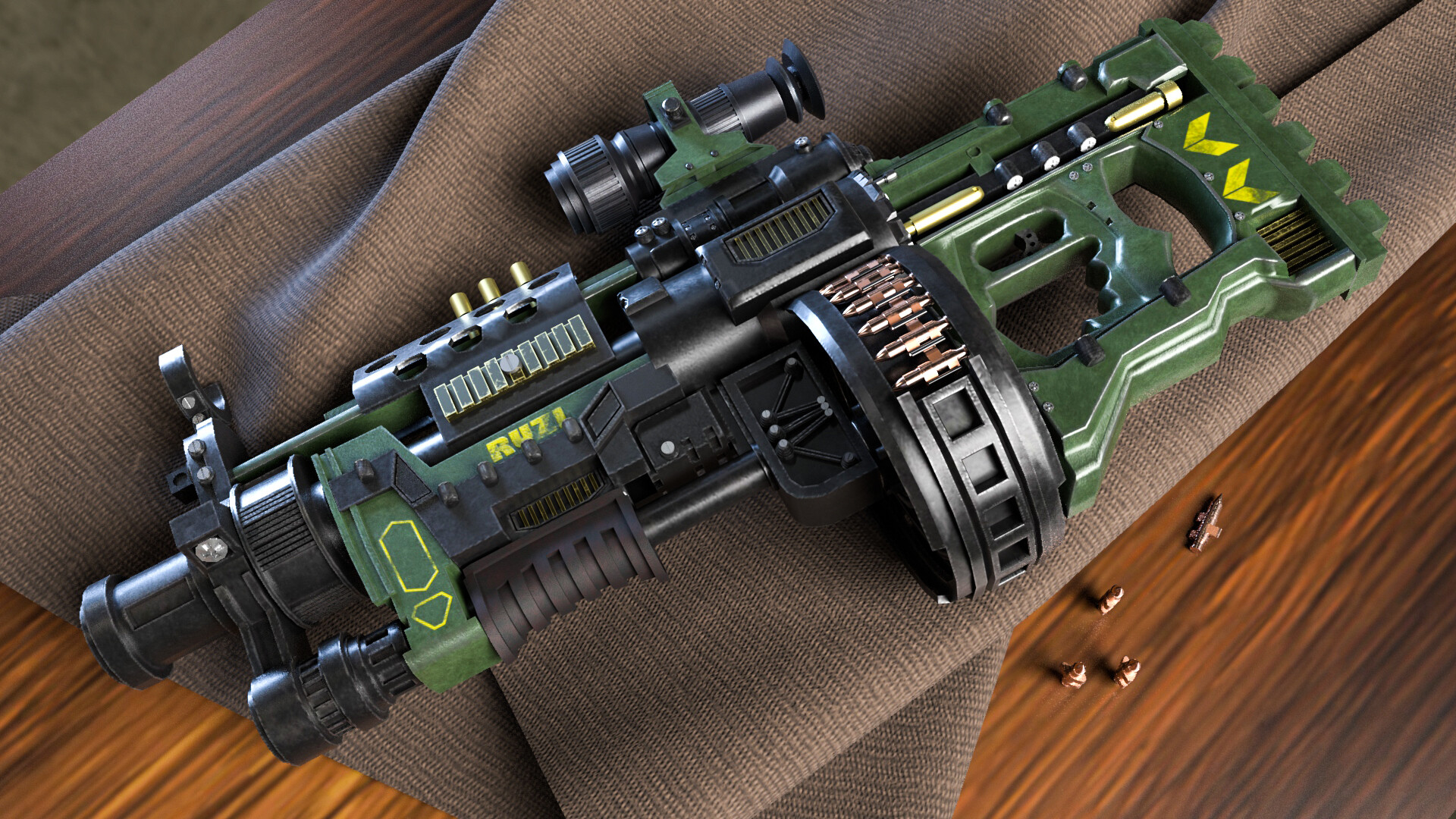 ArtStation - "RUZI" - Concept Gun