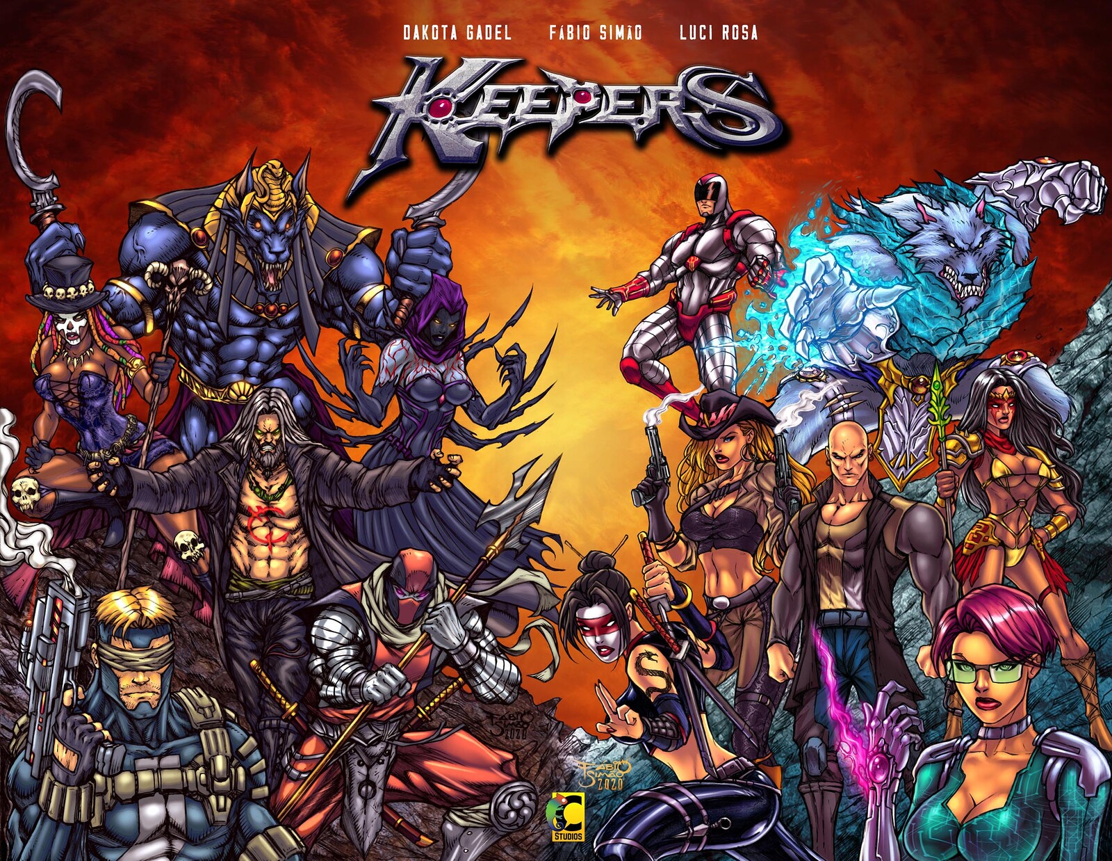Fábio Simão - Keepers - Heroes + Villains - Chameleon Studios Comics