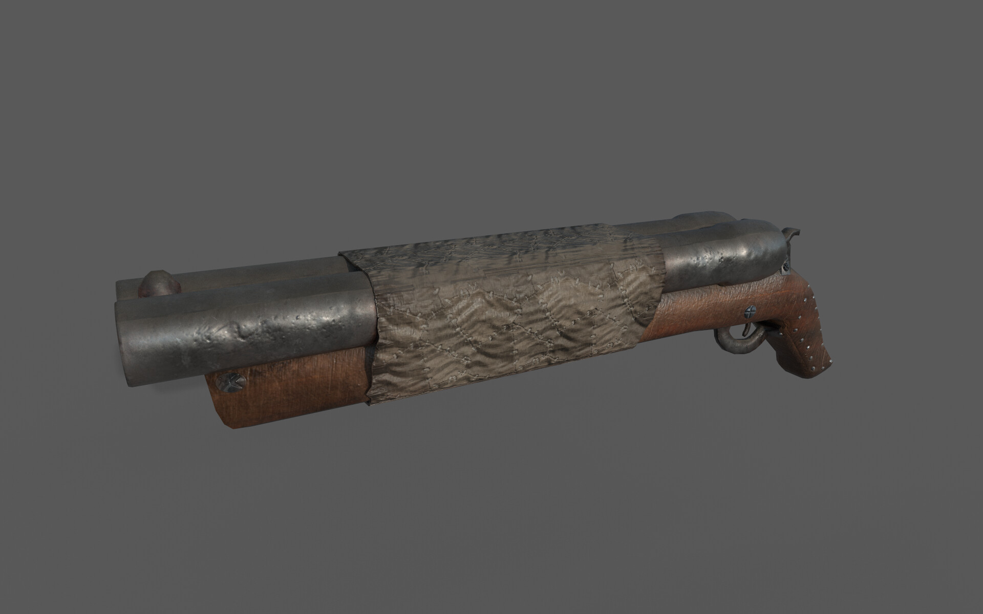 ArtStation - Double barrel sawed off shotgun post-apocalyptic