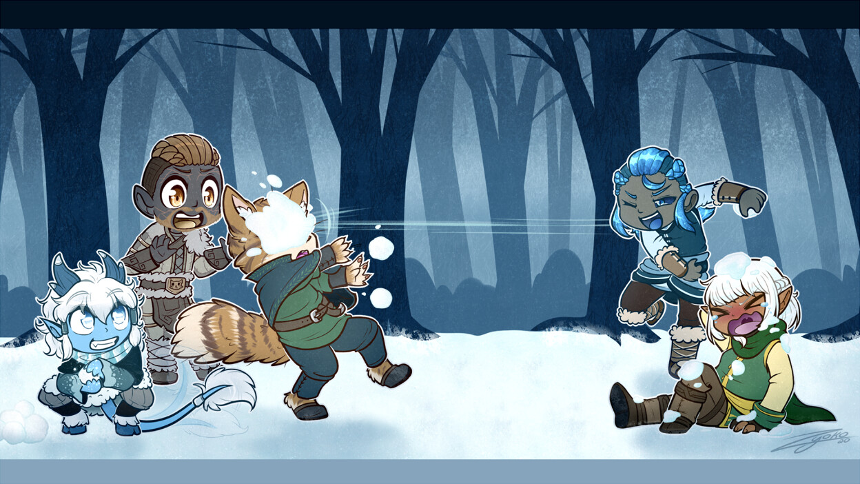 ArtStation - Endless Snowball Fight