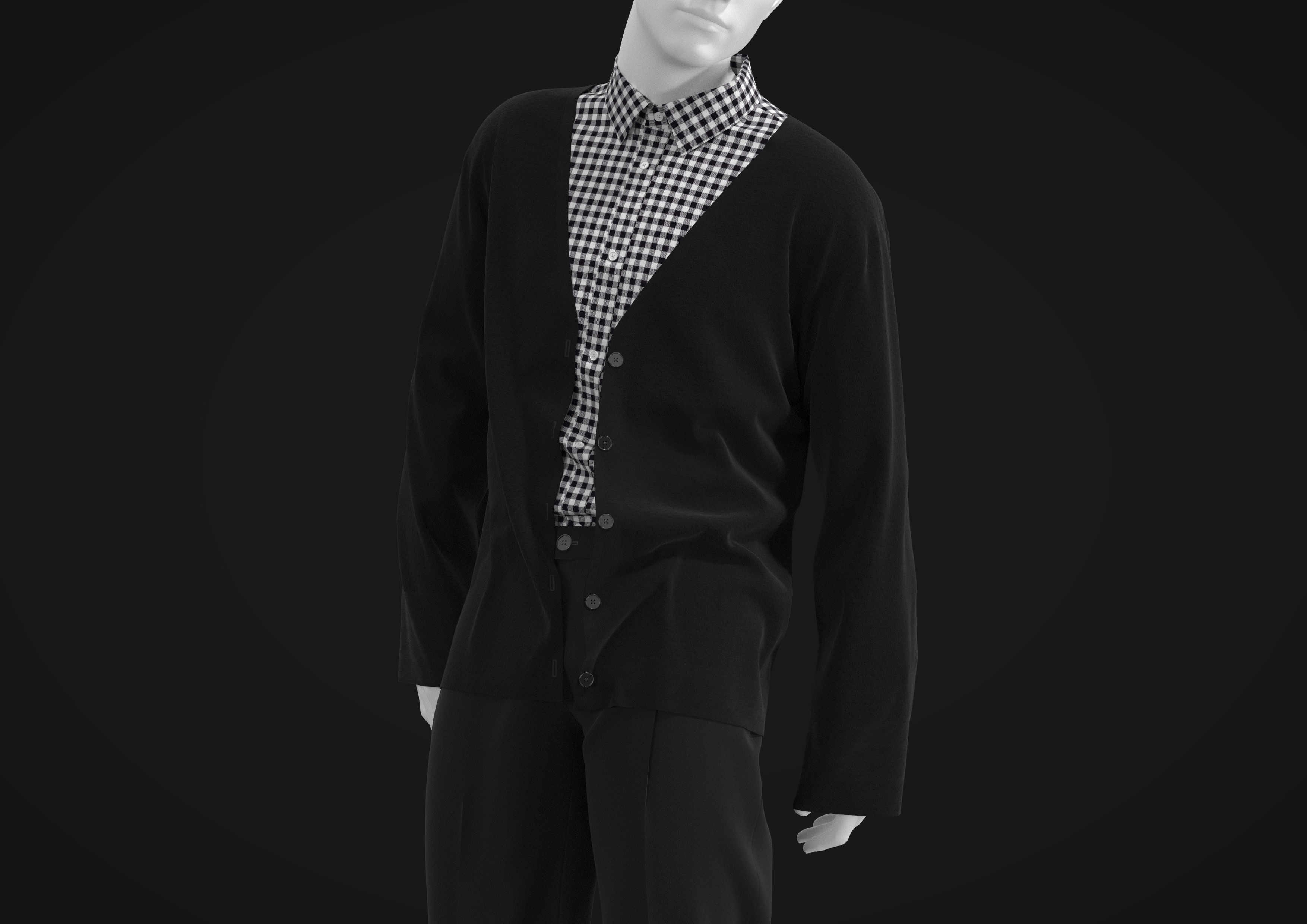 Judy - Men's Monotone Cardigan outfit