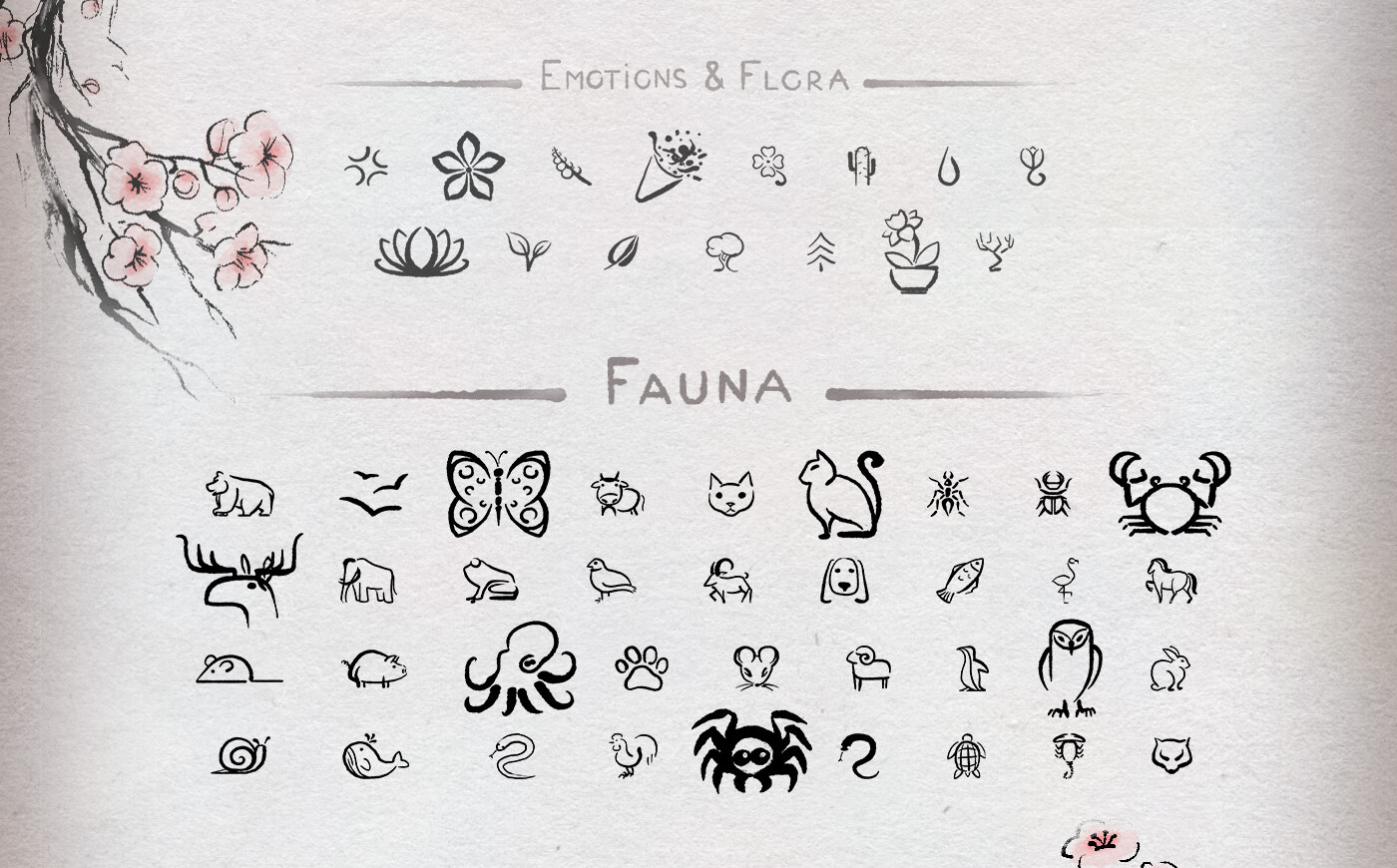 Iuliana U - 1700+ Hand-drawn ink UI icons