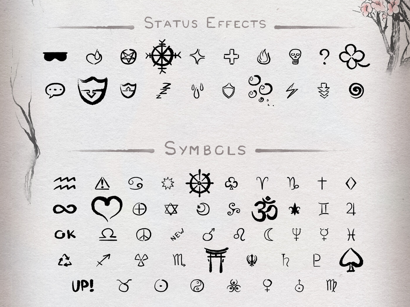 Iuliana U - 1700+ Hand-drawn ink UI icons