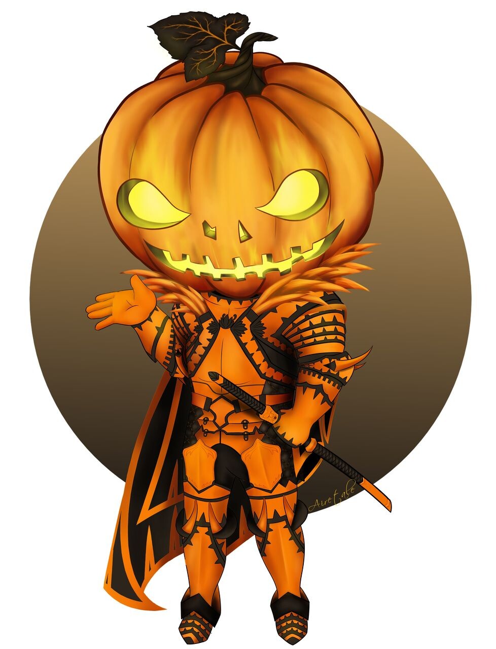 ArtStation - Ninja with pumpkin head: Black Desert Online