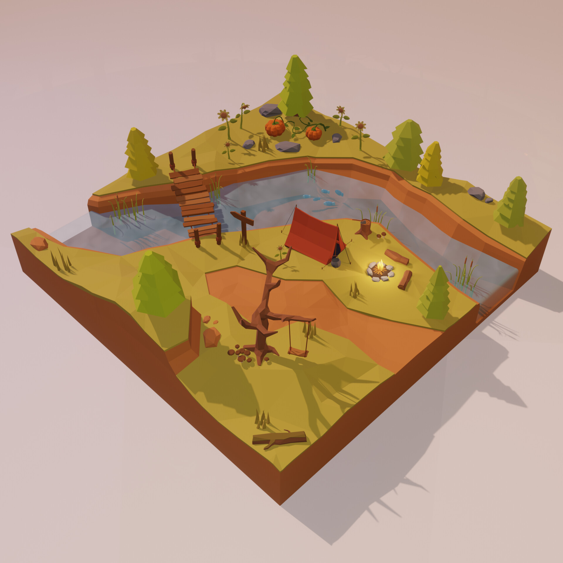 ArtStation - Fall scene