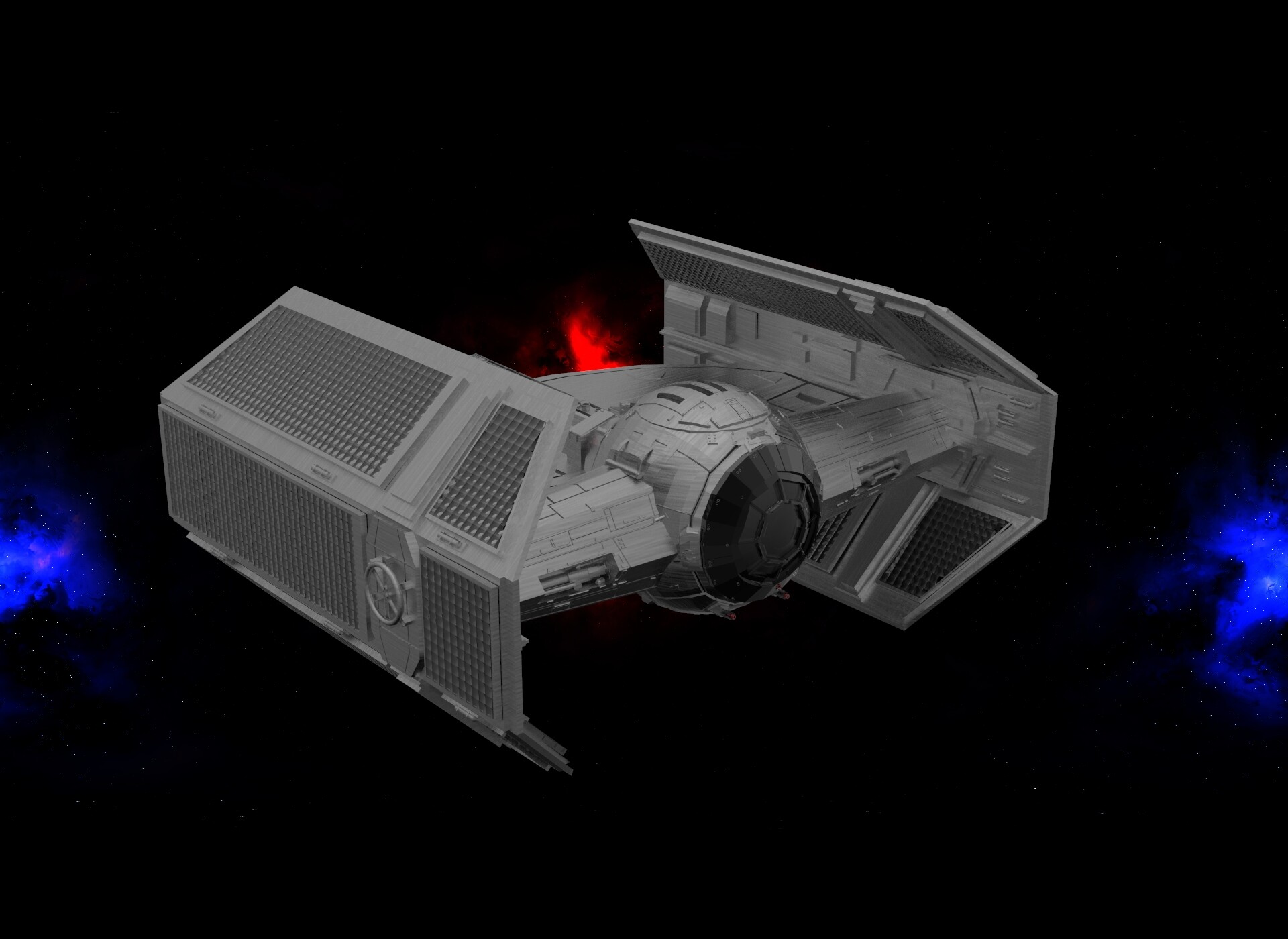 how to draw darth vaders ship