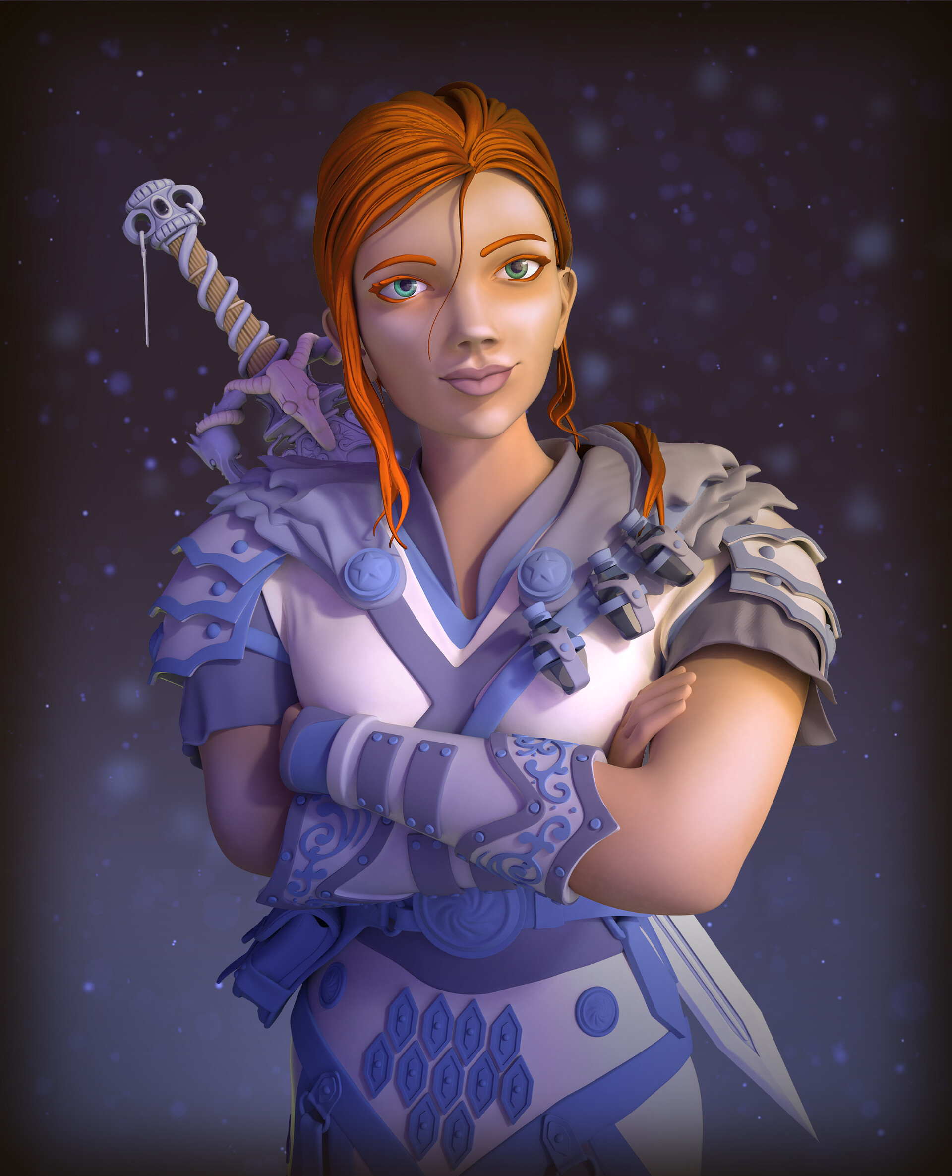 ArtStation - girl with sword