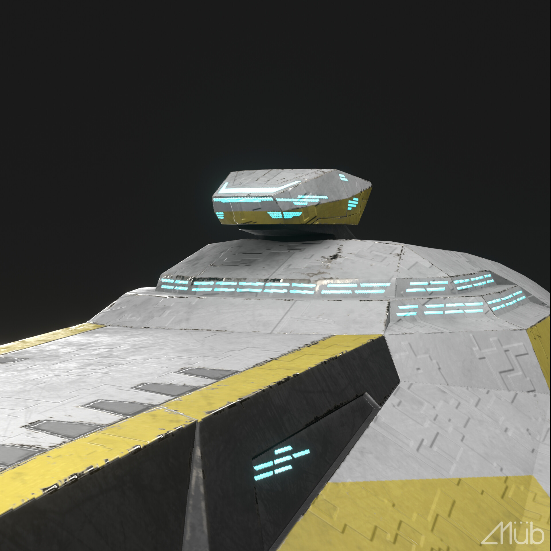 Alfin Mubarok - Executioner Space Ship 3D Game Asset