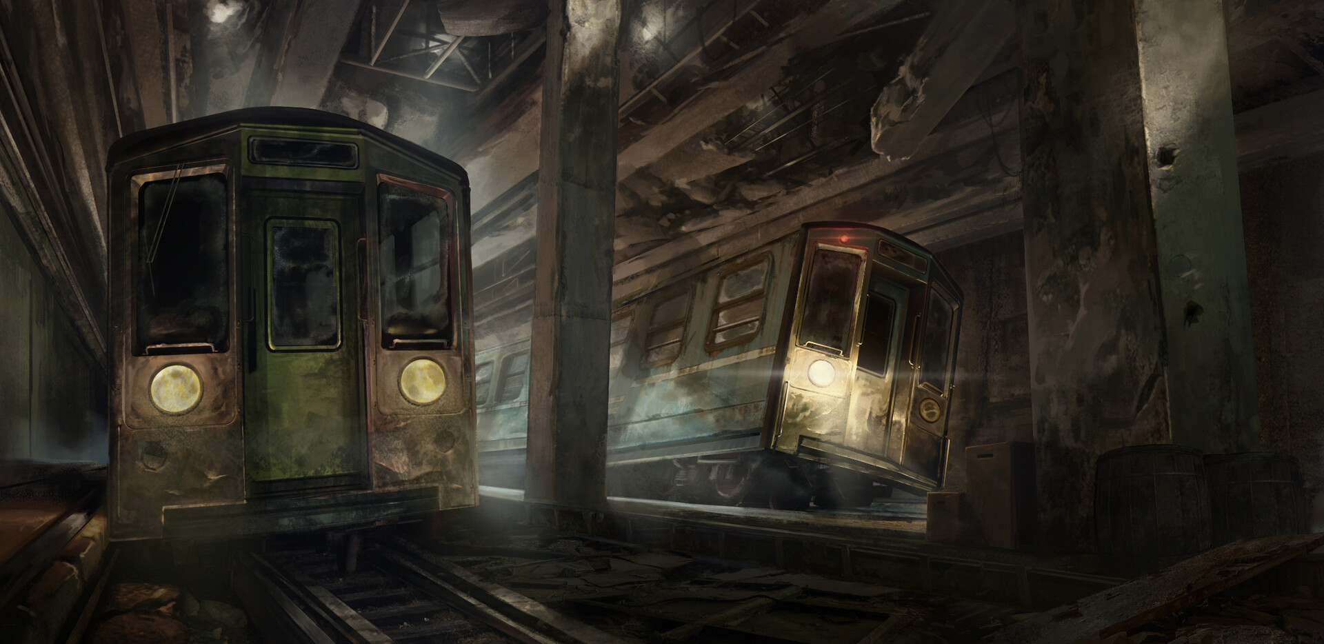 ArtStation - Abandoned Subway Station - Fatal Core Environments