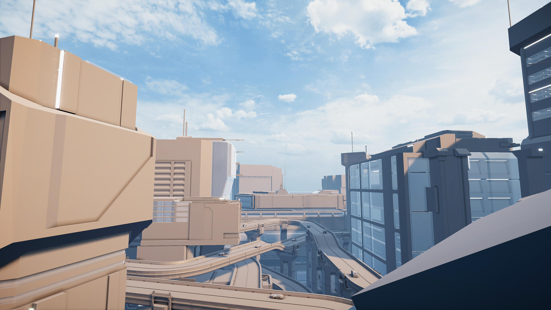 TRIPOLYGON - The Neon City modeled in Unity