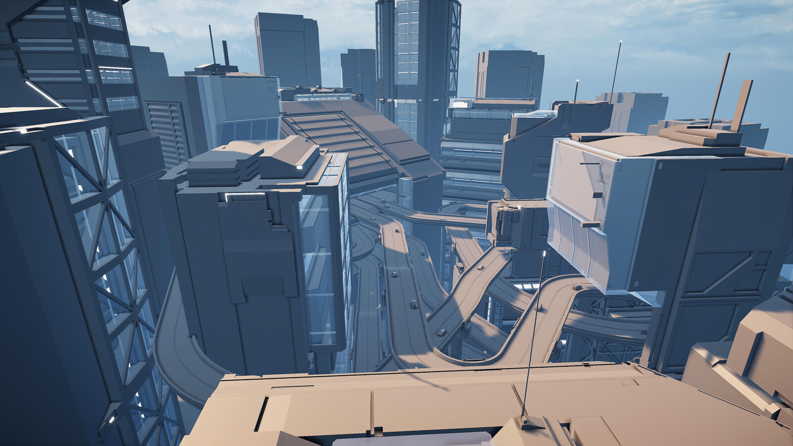 TRIPOLYGON - The Neon City modeled in Unity