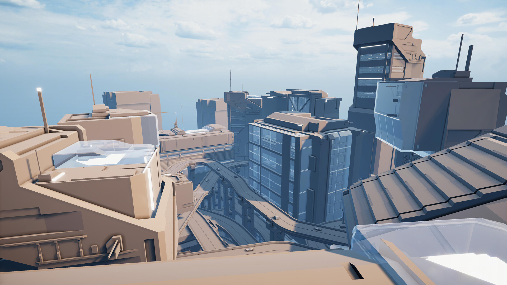 TRIPOLYGON - The Neon City modeled in Unity