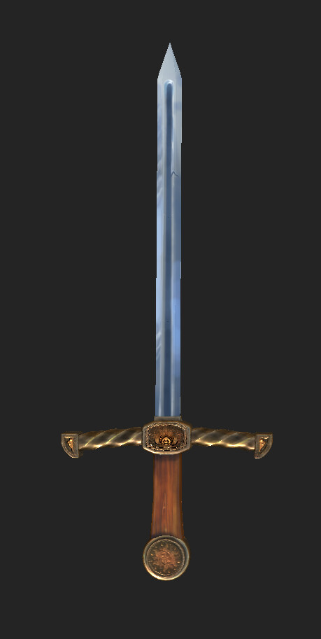 Amy Hua - Stylized Short Sword with Boar Engravings