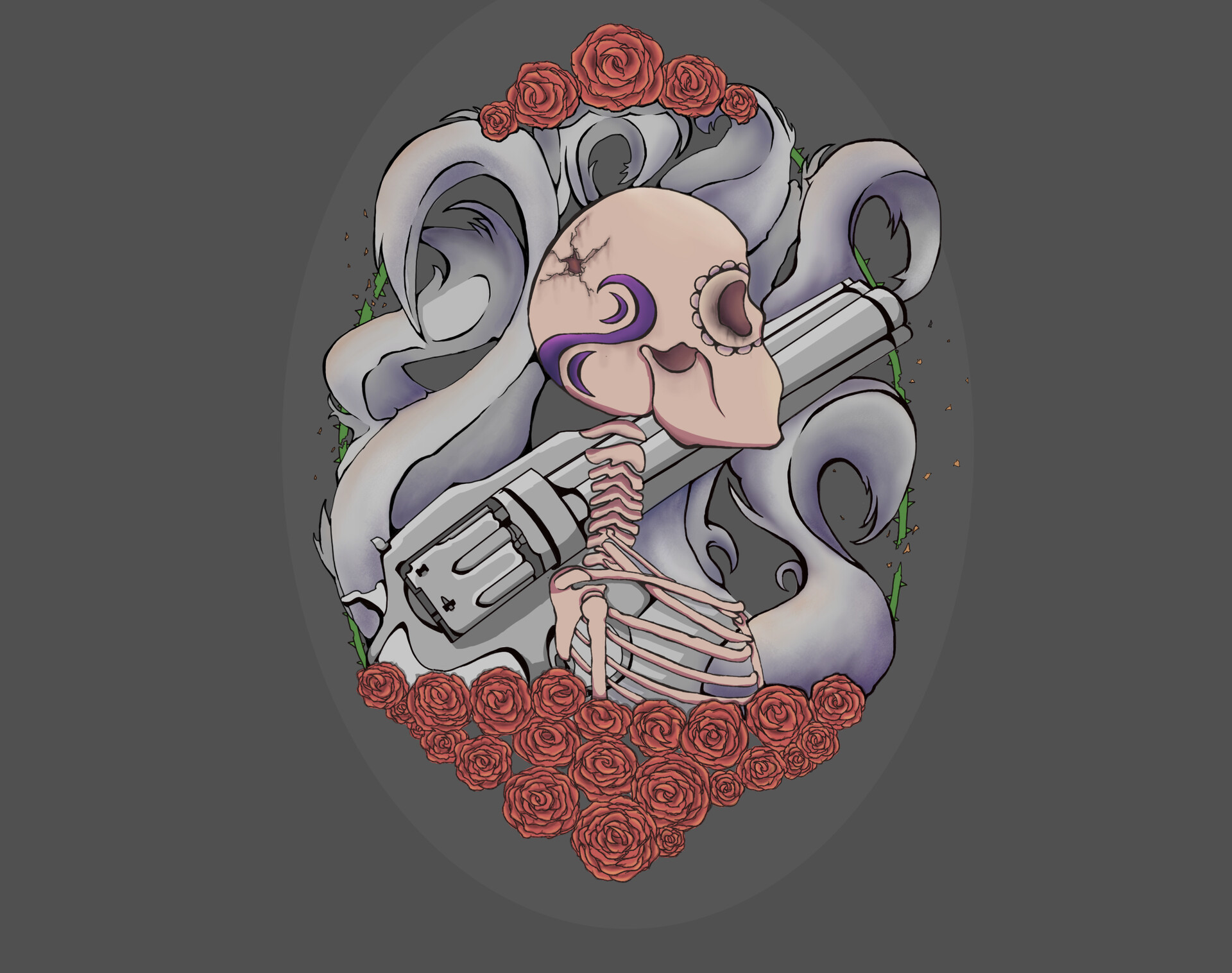 Nyan P - Tattoo: Skeleton