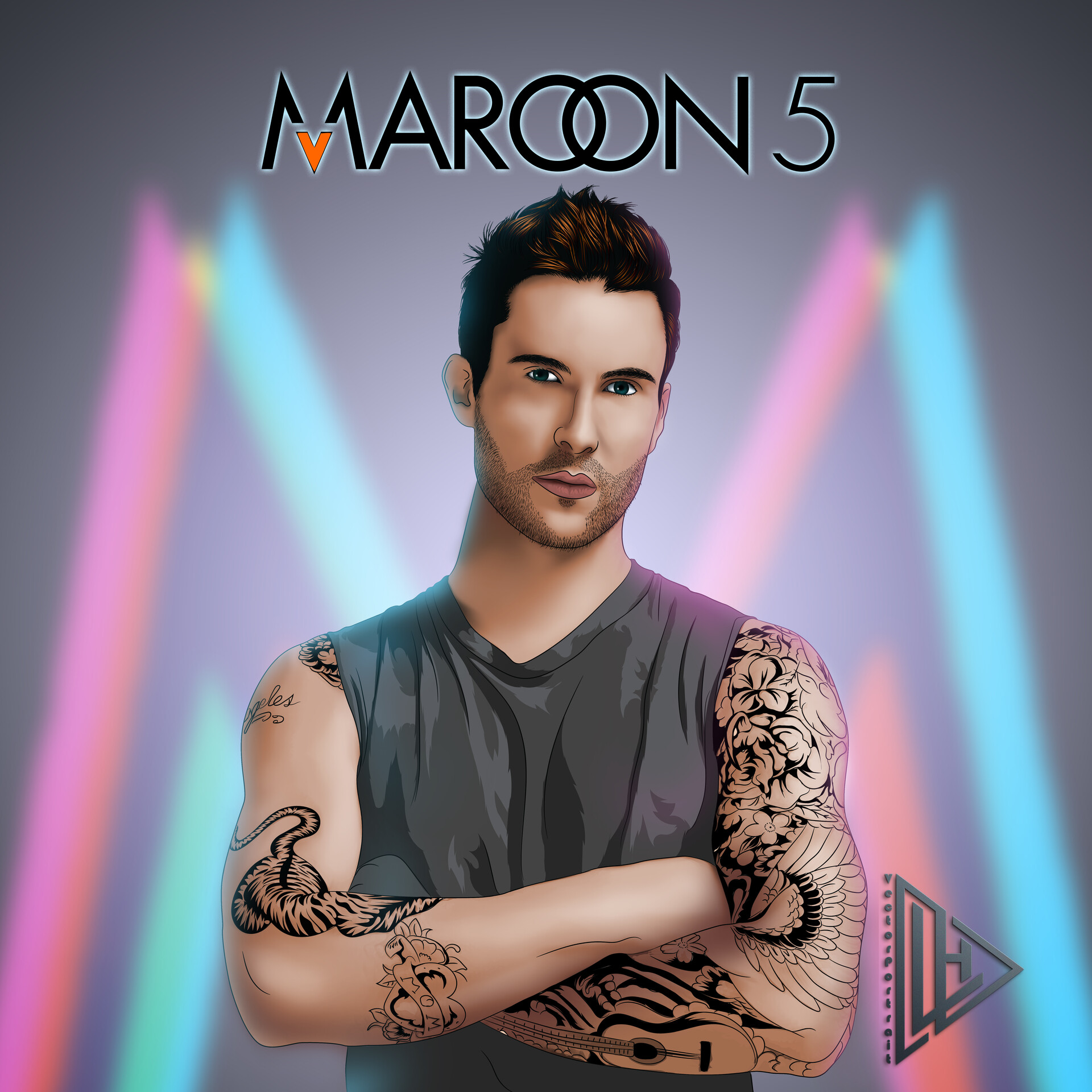 ArtStation - Adam Levine (Maroon5)