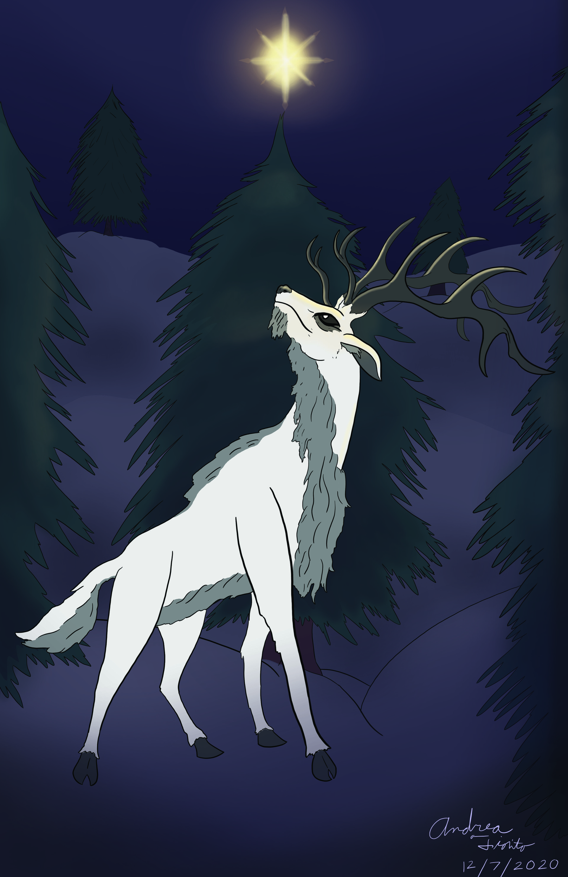 ArtStation - Winter Stag