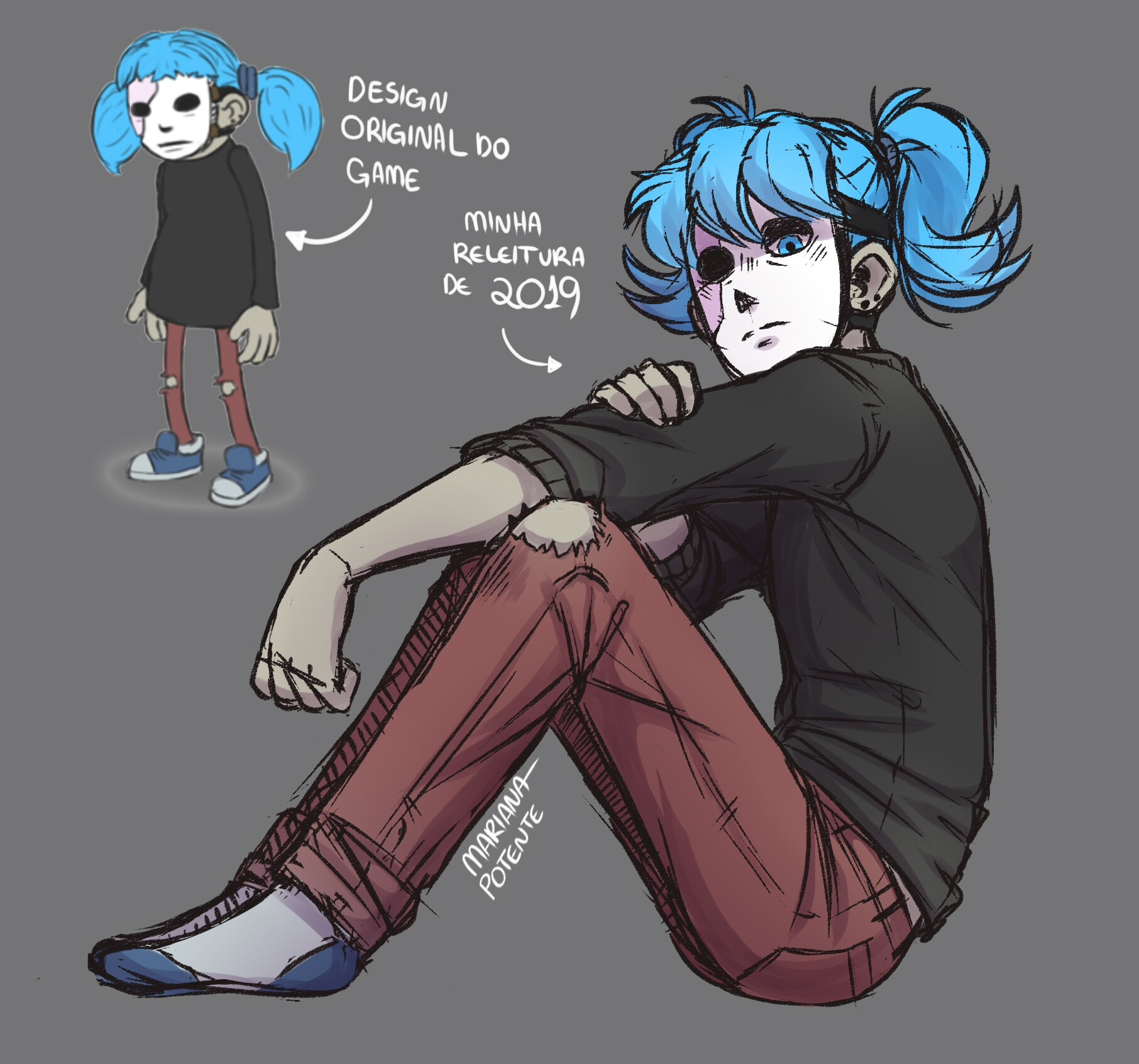 Mariana Potente Lima - Sally Face - Game Fanart