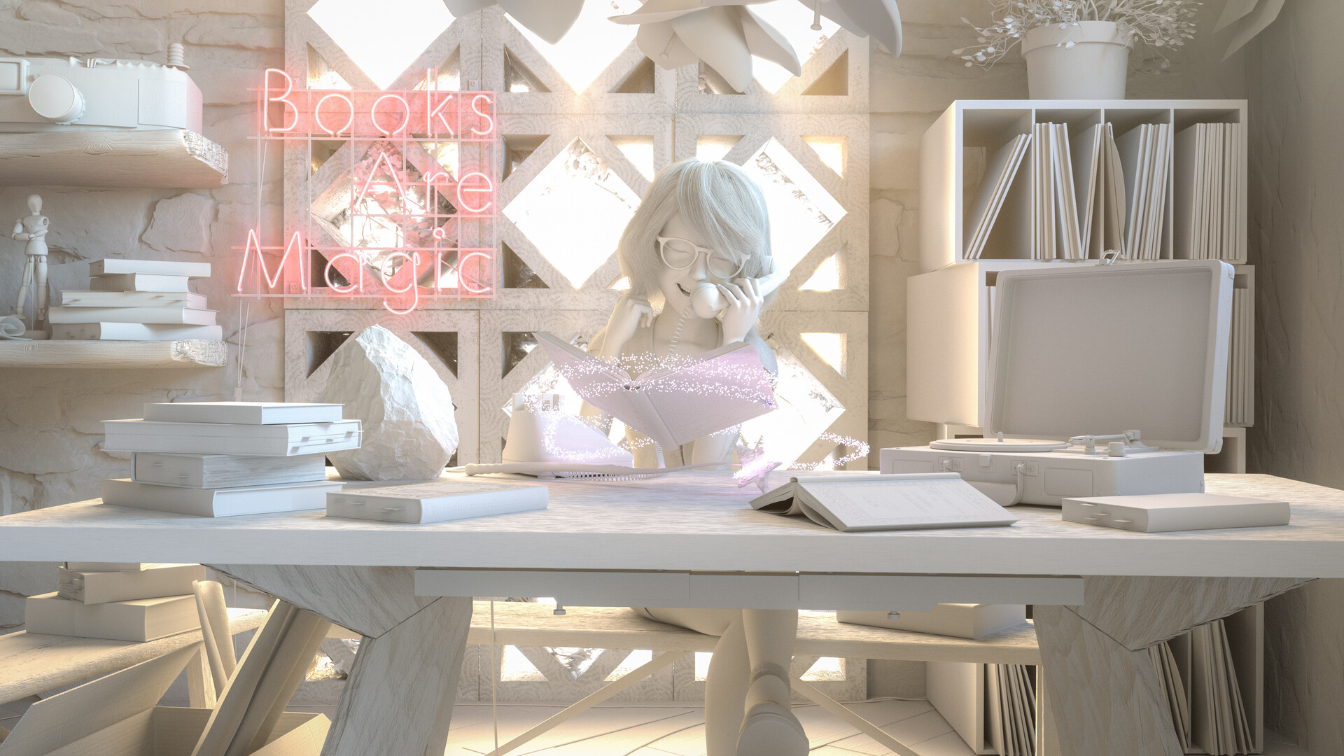 ArtStation - Books are Magic - Pixar's RenderMan Magic Shop Art Challenge