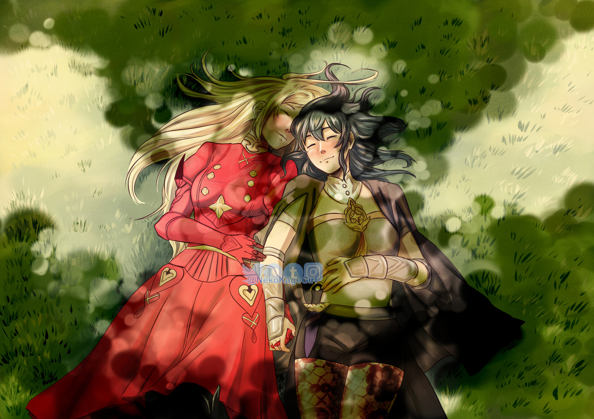 ArtStation - Fire Emblem 3 Houses: Edeleth Sleeping on the Grass