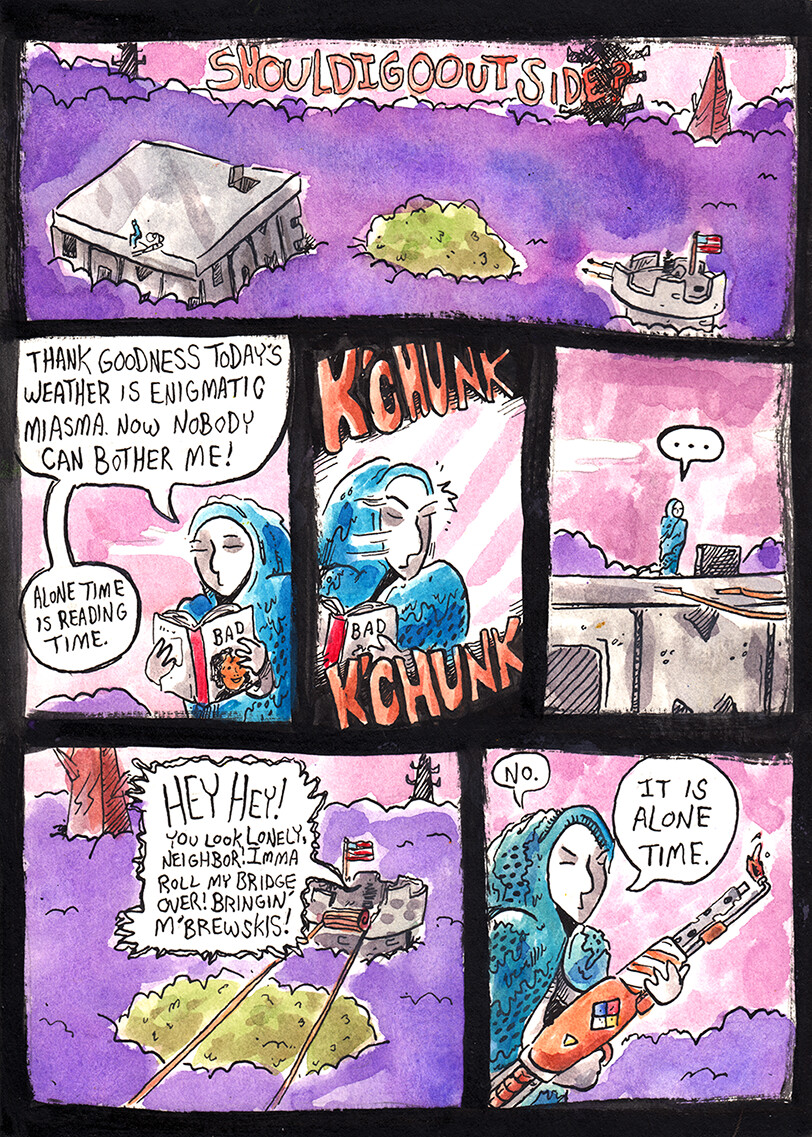 ArtStation - Should I Go Outside Comic: It is Alone Time.